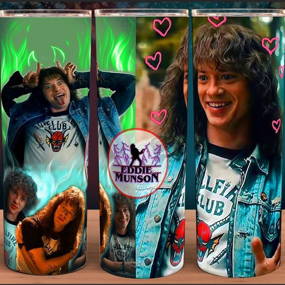 Dining | Stranger Things Eddie Munson Collage Tumbler 2oz | Poshmark